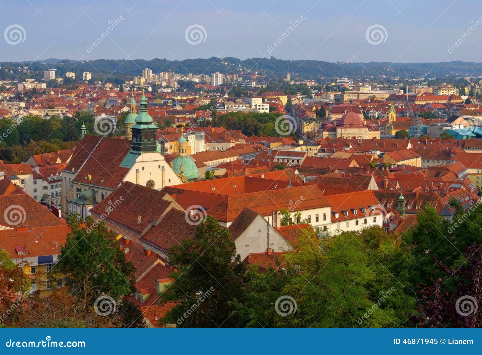 Graz cathedral stock image. Image of building, tower - 46871945
