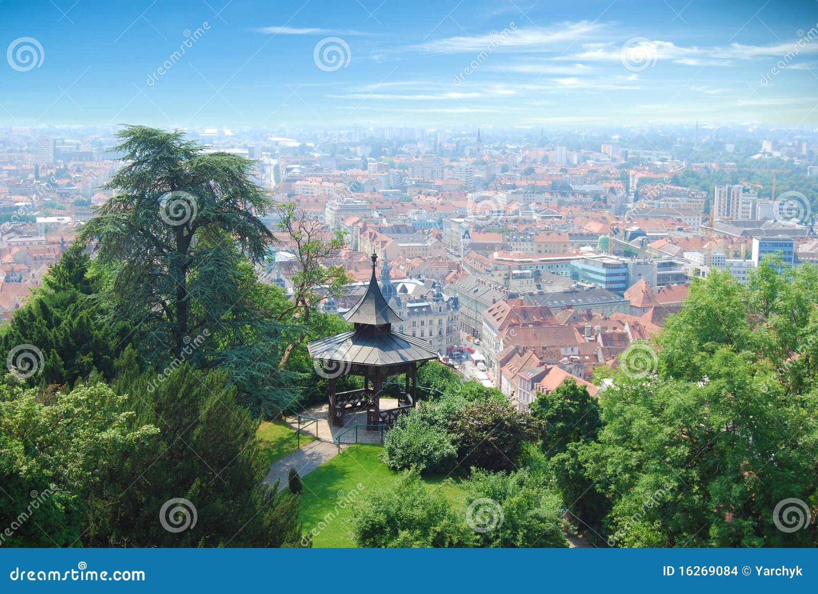 Graz city stock photo. Image of town, city, bower, cliff - 16269084