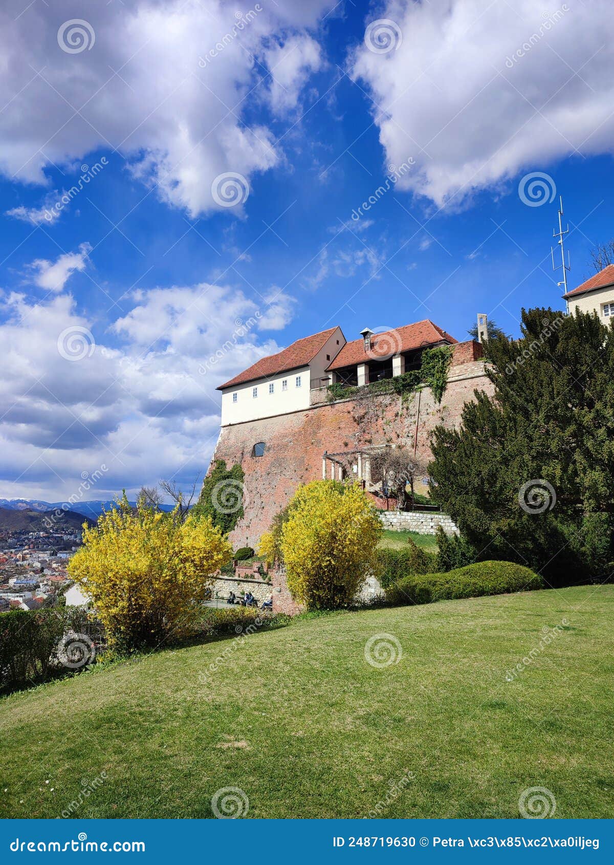 Graz Schlossberg Castle and Museum Stock Photo - Image of landscape ...