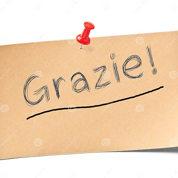 Grazie Text Word Notes Background Abstract Stock Photo - Image of text ...