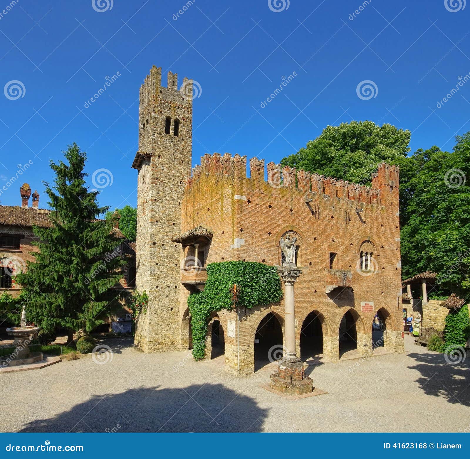 Grazzano Visconti stock photo. Image of visconti, architectural - 41623168