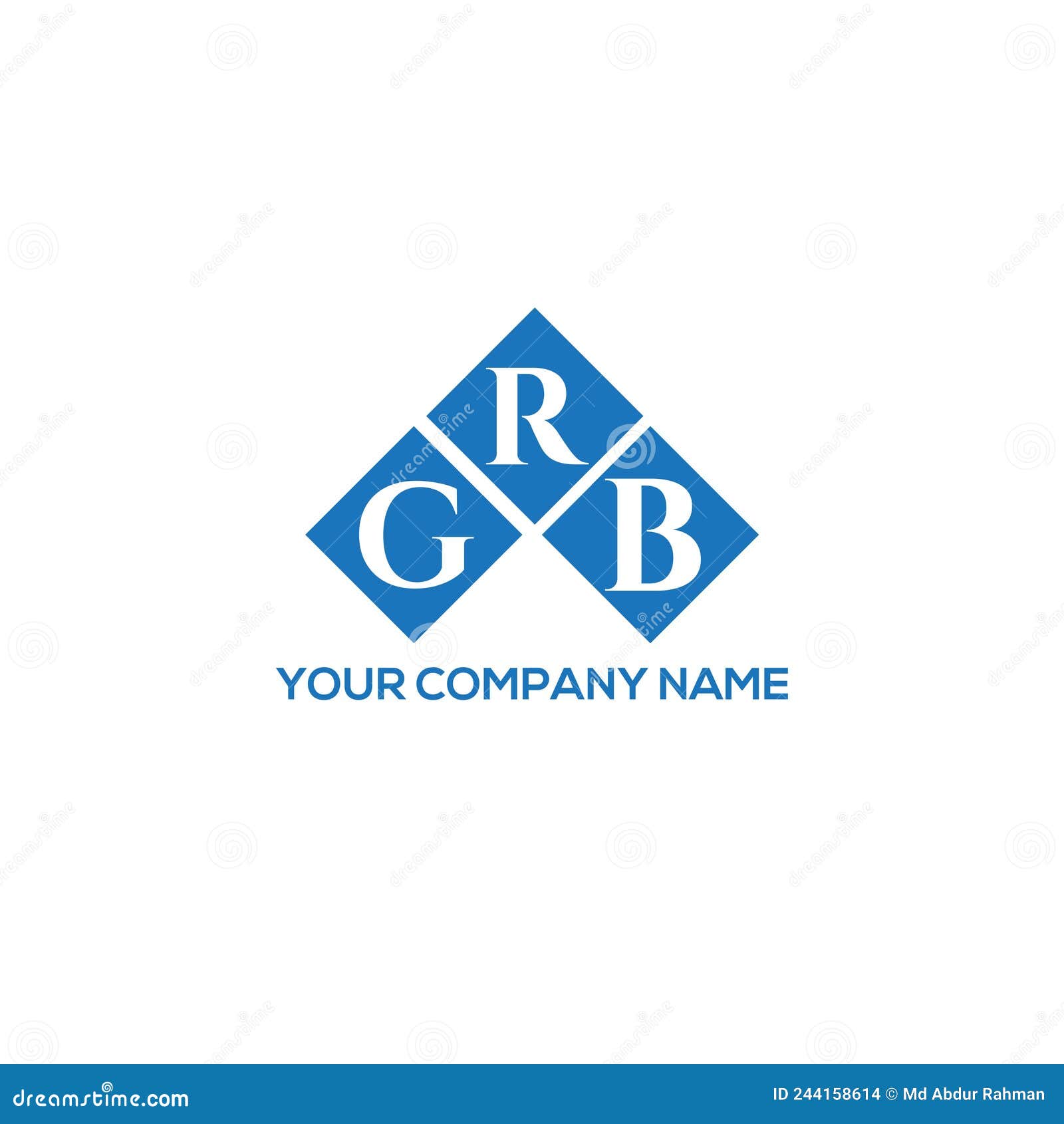 GRB Letter Logo Design On White Background. GRB Creative Initials ...