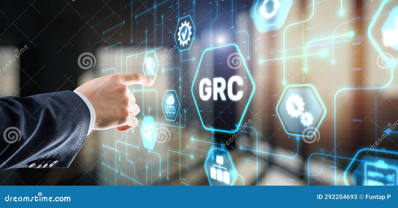 GRC Governance Risk and Compliance Concept Stock Image - Image of plan ...