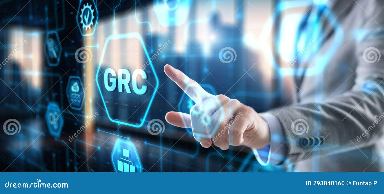 GRC Governance Risk and Compliance Concept Stock Illustration ...