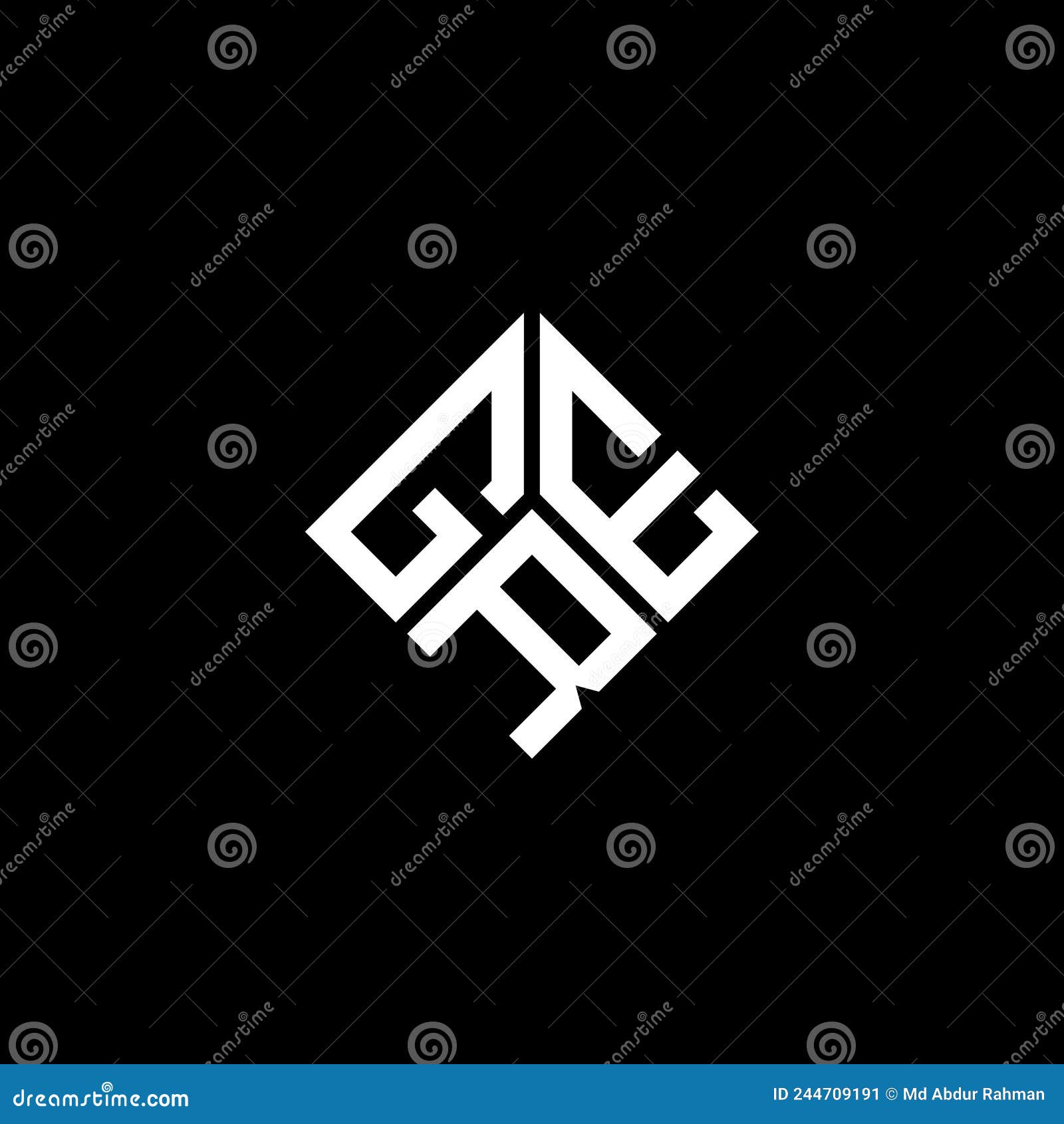 GRE Letter Logo Design On Black Background. GRE Creative Initials ...