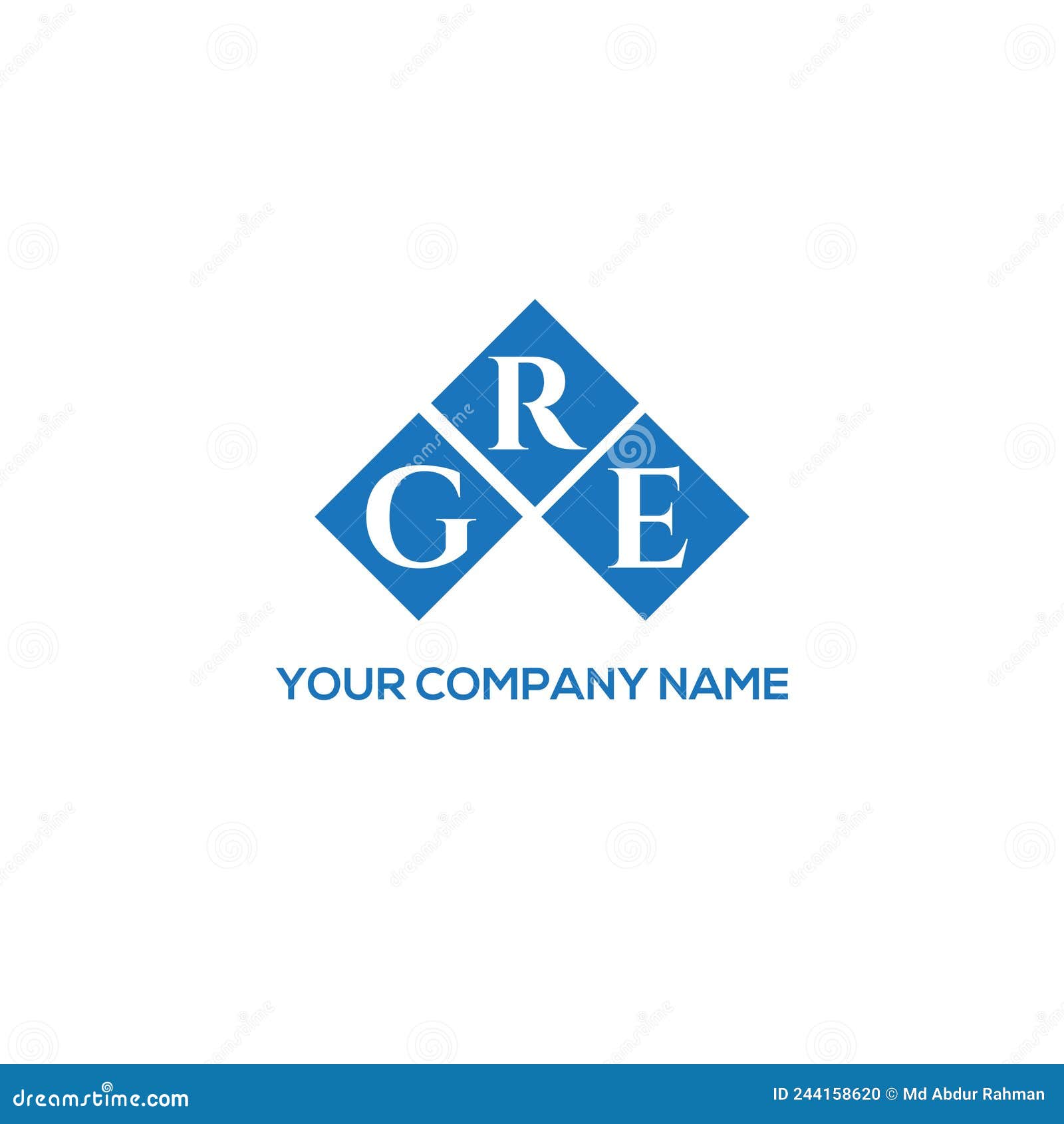GRE Letter Logo Design On White Background. GRE Creative Initials ...