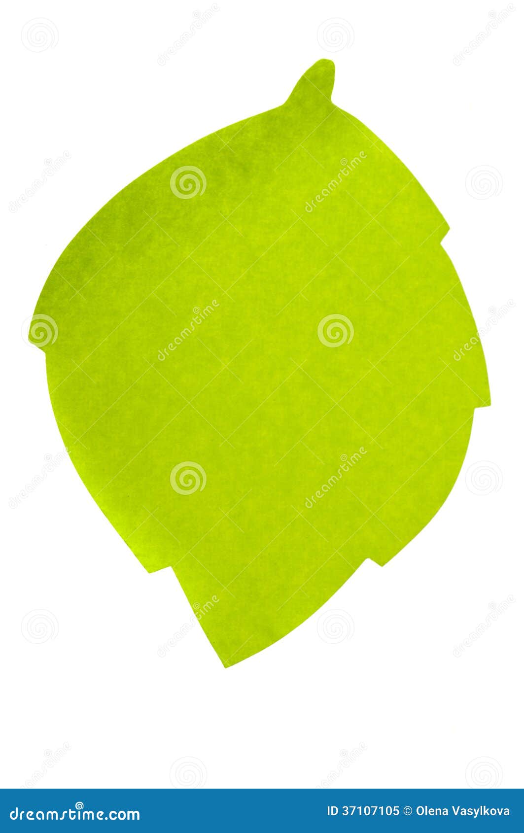 Grean leaf sticky note stock image. Image of sticky, white - 37107105