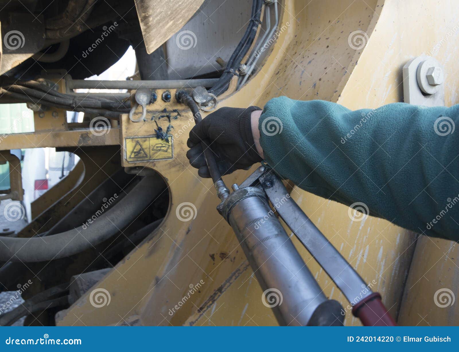 Grease Gun As a Tool for Lubrication Stock Photo - Image of labor ...