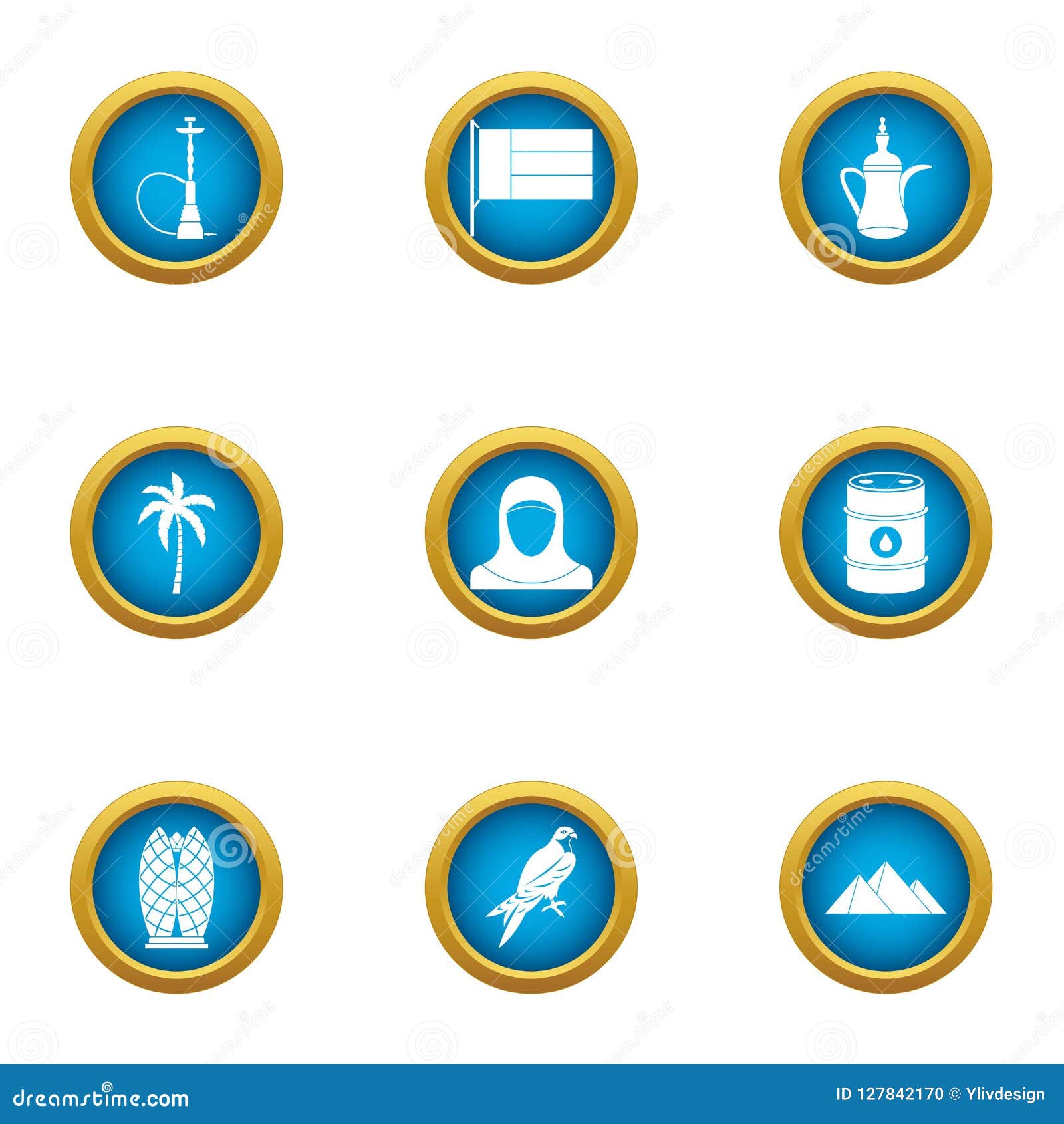 Grease Icons Set, Flat Style Stock Vector - Illustration of adventure ...