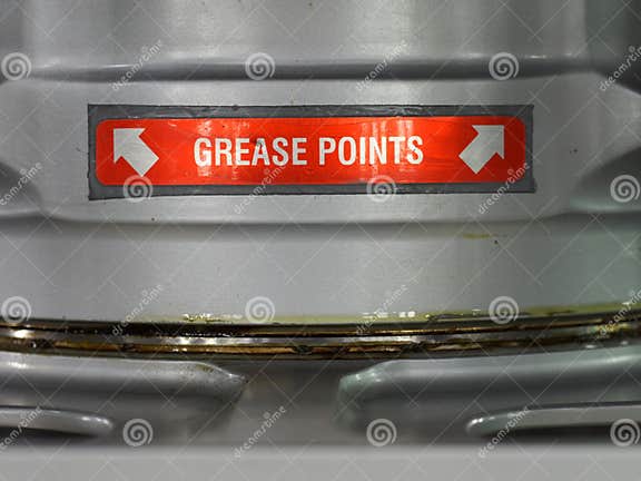 Grease points label stock image. Image of label, steel - 50915167
