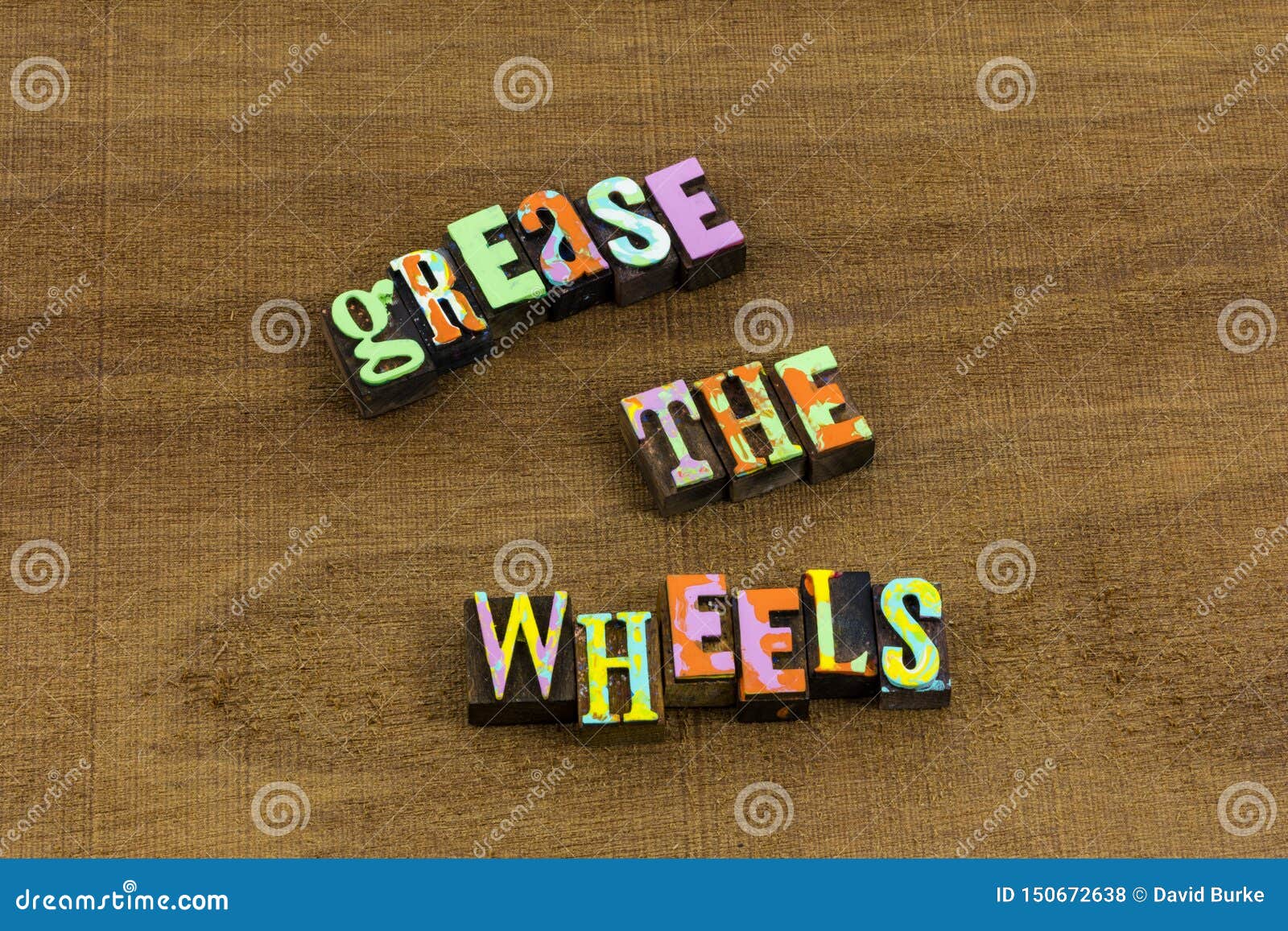 Grease Wheels Learning Education Help Speed Up Phrase Stock Photo ...
