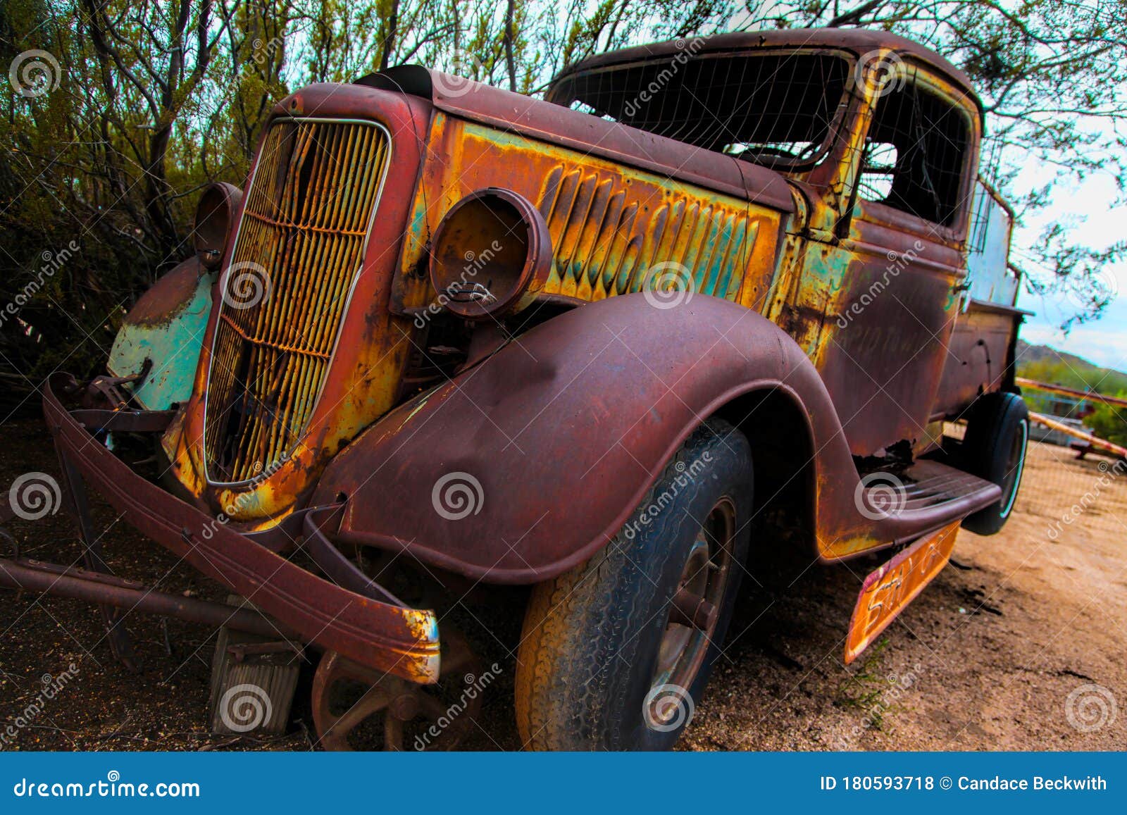 Old Rusted Classic Car stock photo. Image of relic, vintage - 180593718