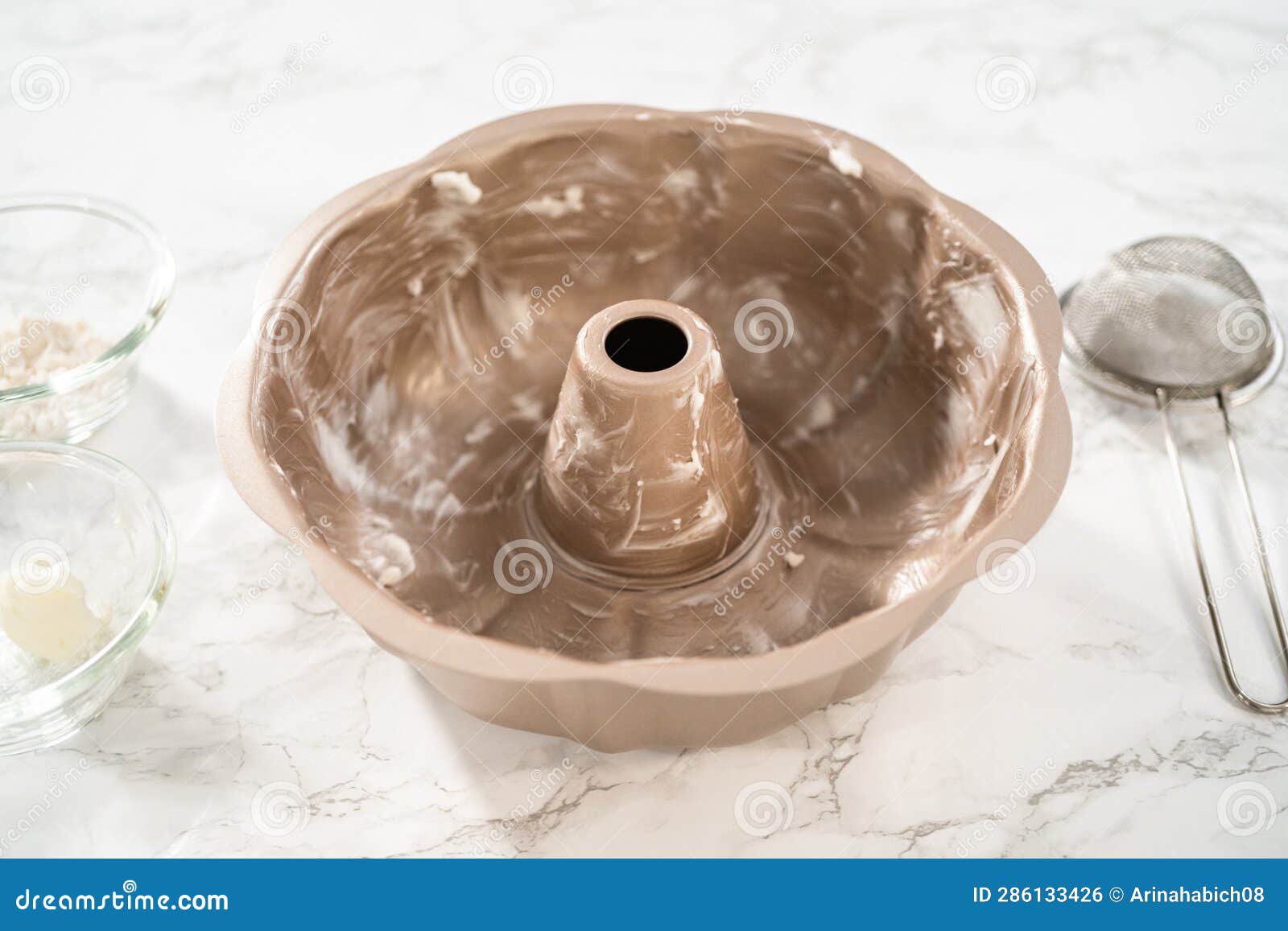 Greasing baking pan stock photo. Image of baking, preparing - 286133426