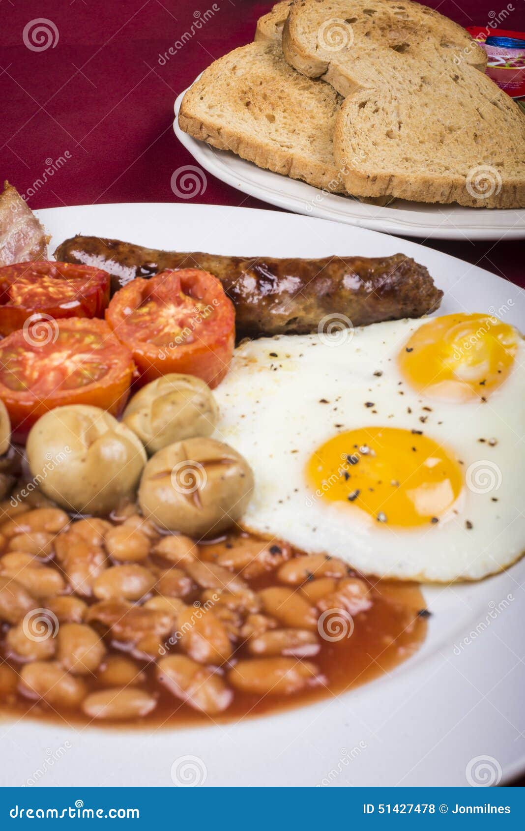 Greasy British Breakfast stock photo. Image of diving - 51427478