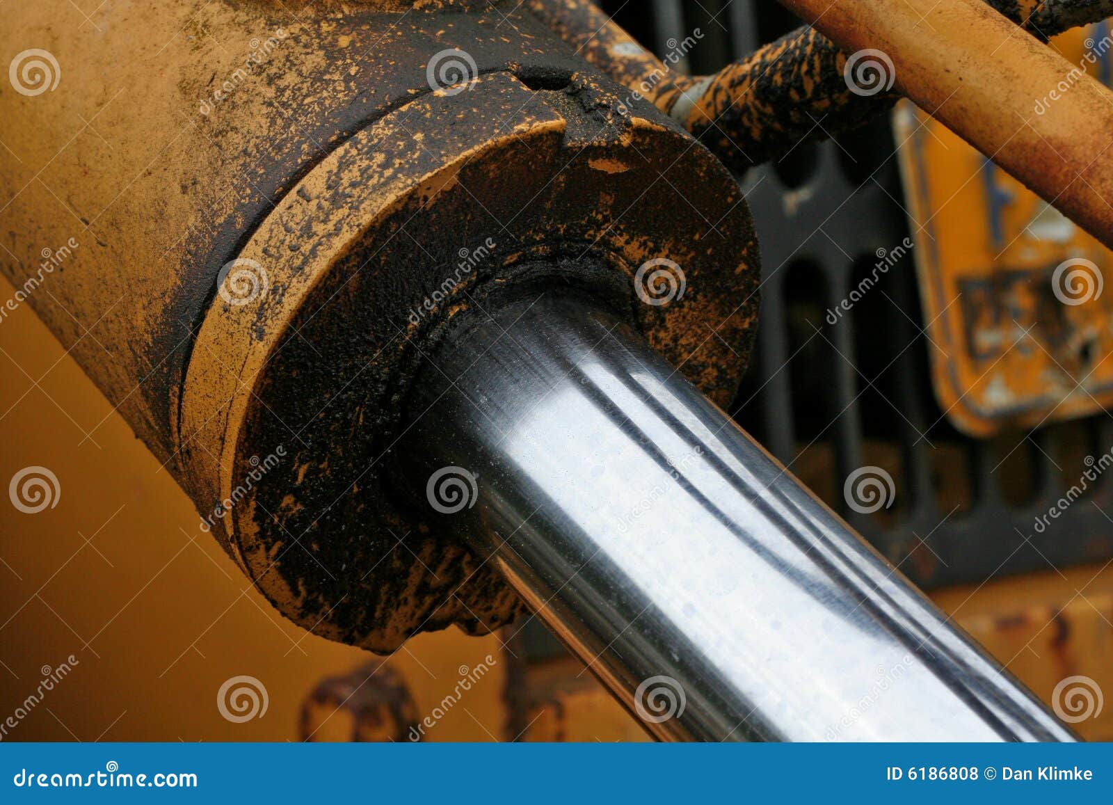 Greasy Consruction Equipment Joints Stock Photo - Image of yellow, life ...