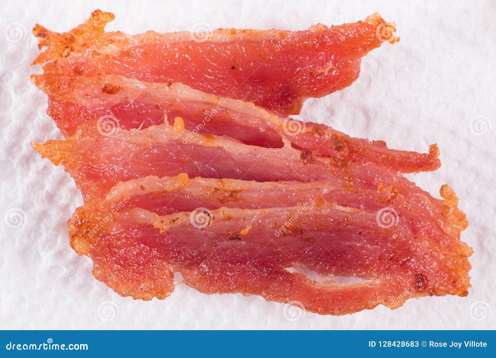 Greasy Cooked Unhealthy Lean Bacon Stock Image - Image of breakfast ...