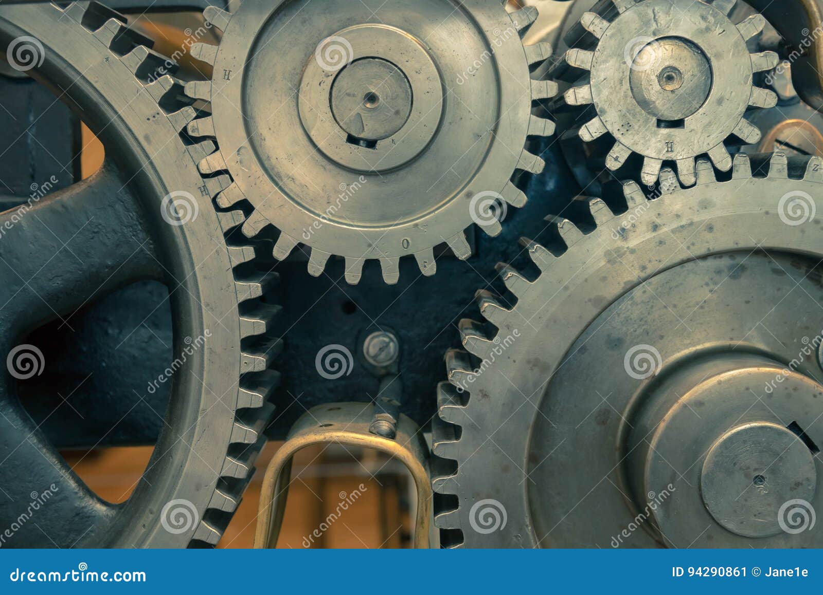 Greasy Gears in the Machine. Stock Image - Image of manufacturing ...