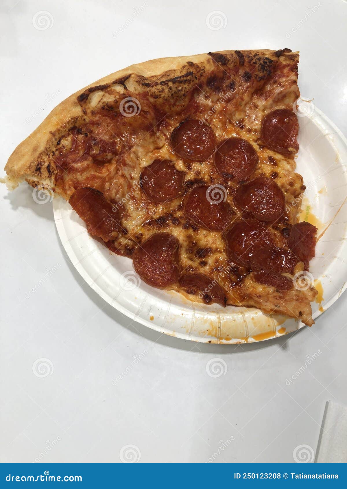 Greasy pizza stock photo. Image of white, pepperoni - 250123208