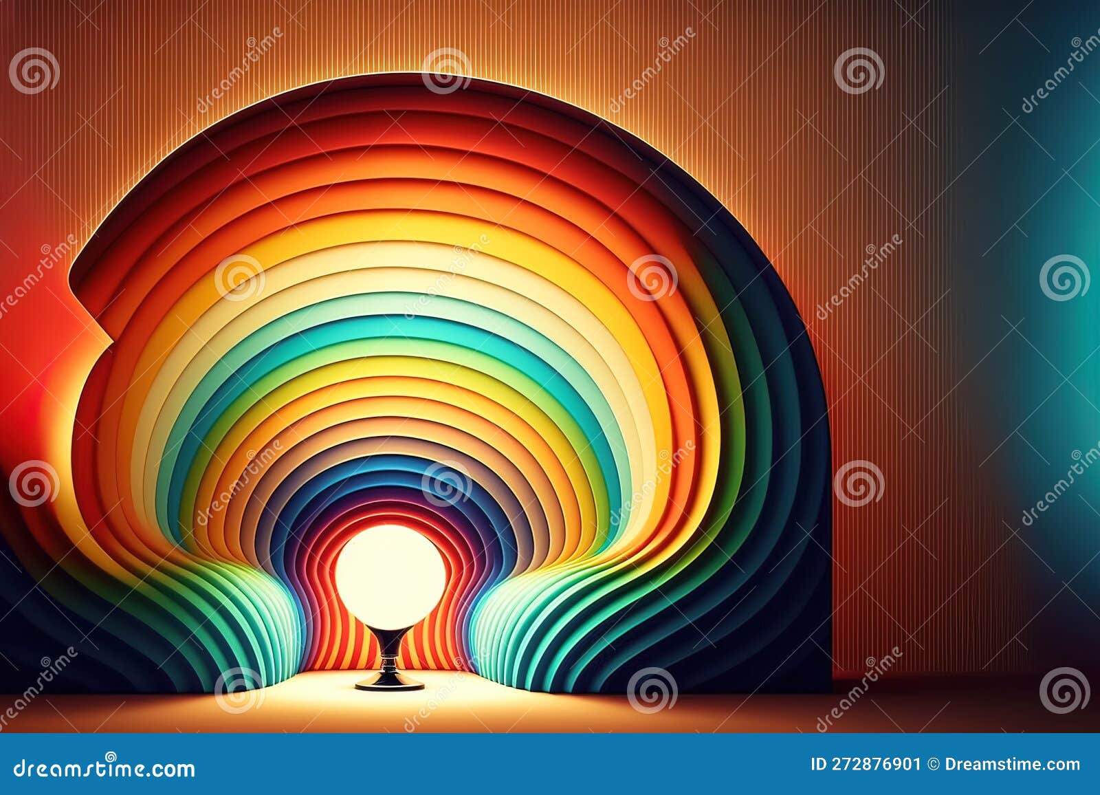 Great Abstract 3d Rendering of the Lamp Shapes of Rainbow Objects. Love ...