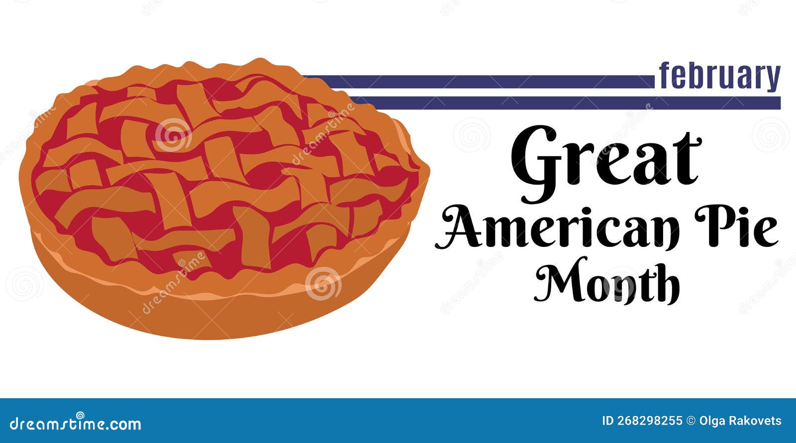 Great American Pie Month, Idea for a Horizontal Design for an Event or ...