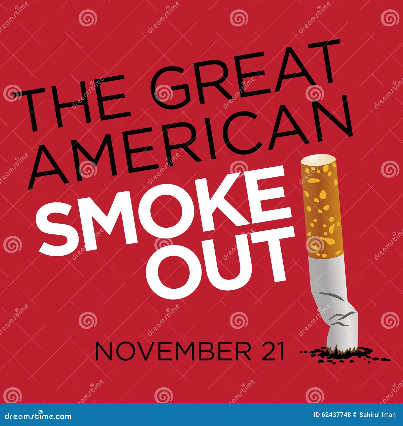 Great american smoke out stock illustration. Illustration of lifestyles ...