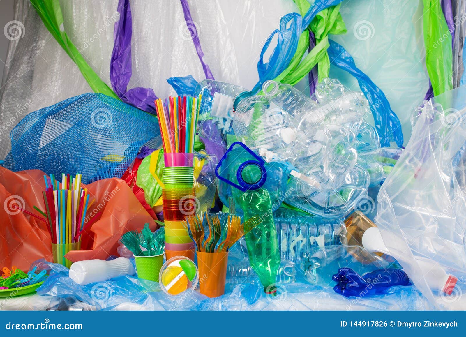 Great Amount of Different Kinds of Plastic Things Placed Together Stock ...