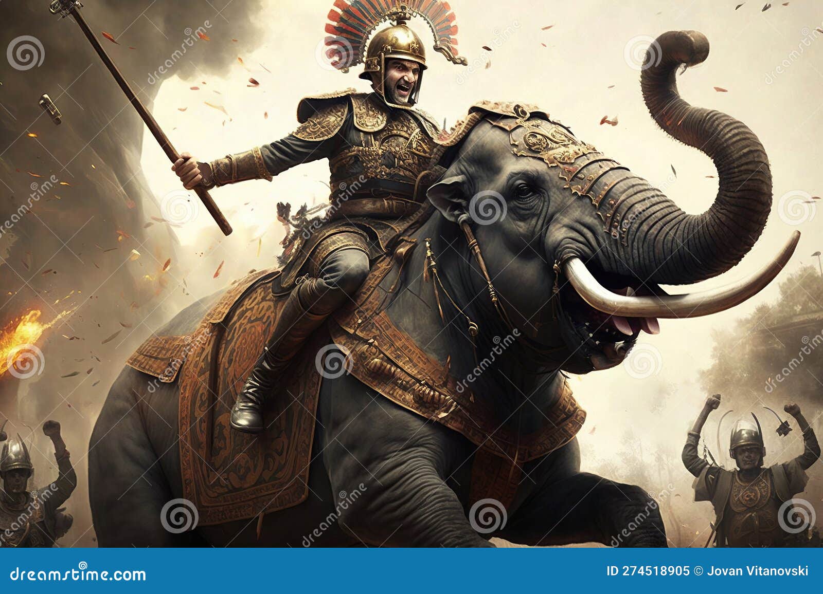 Great Ancient General Hannibal Barca Created by Generative AI Stock ...