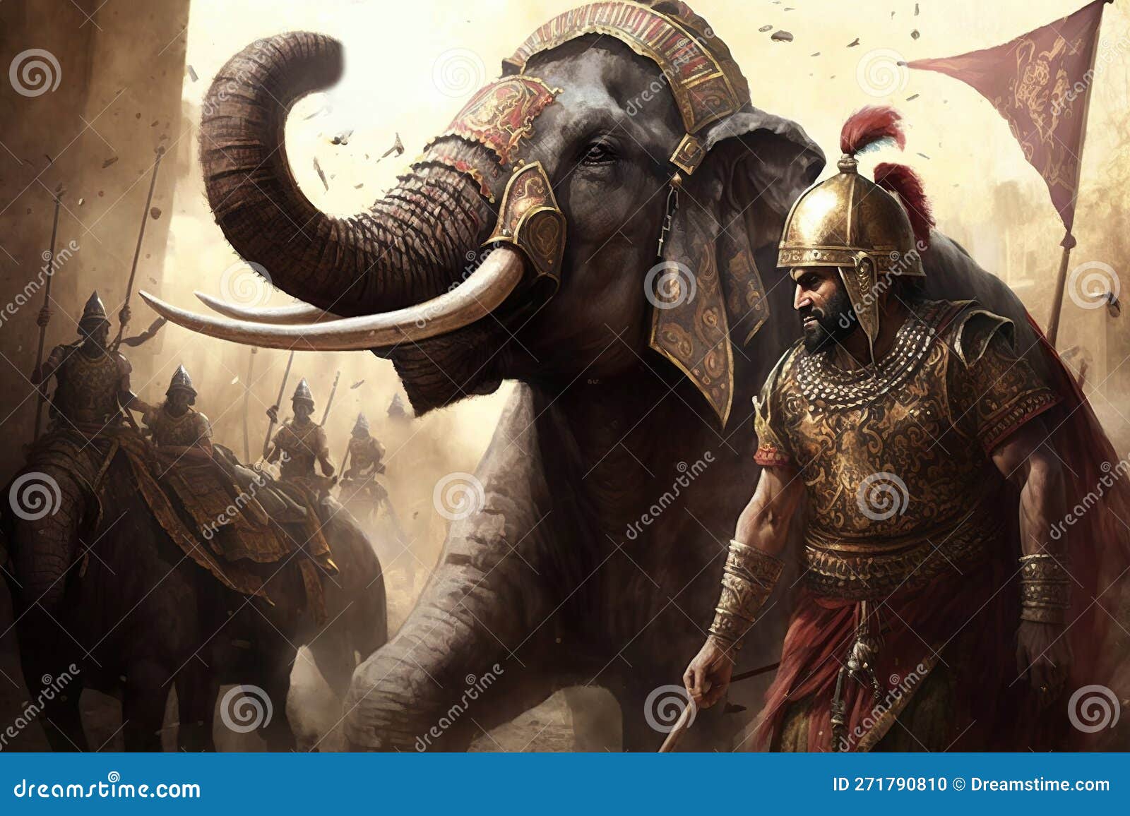 Great Ancient General Hannibal Barca Created by Generative AI Stock ...