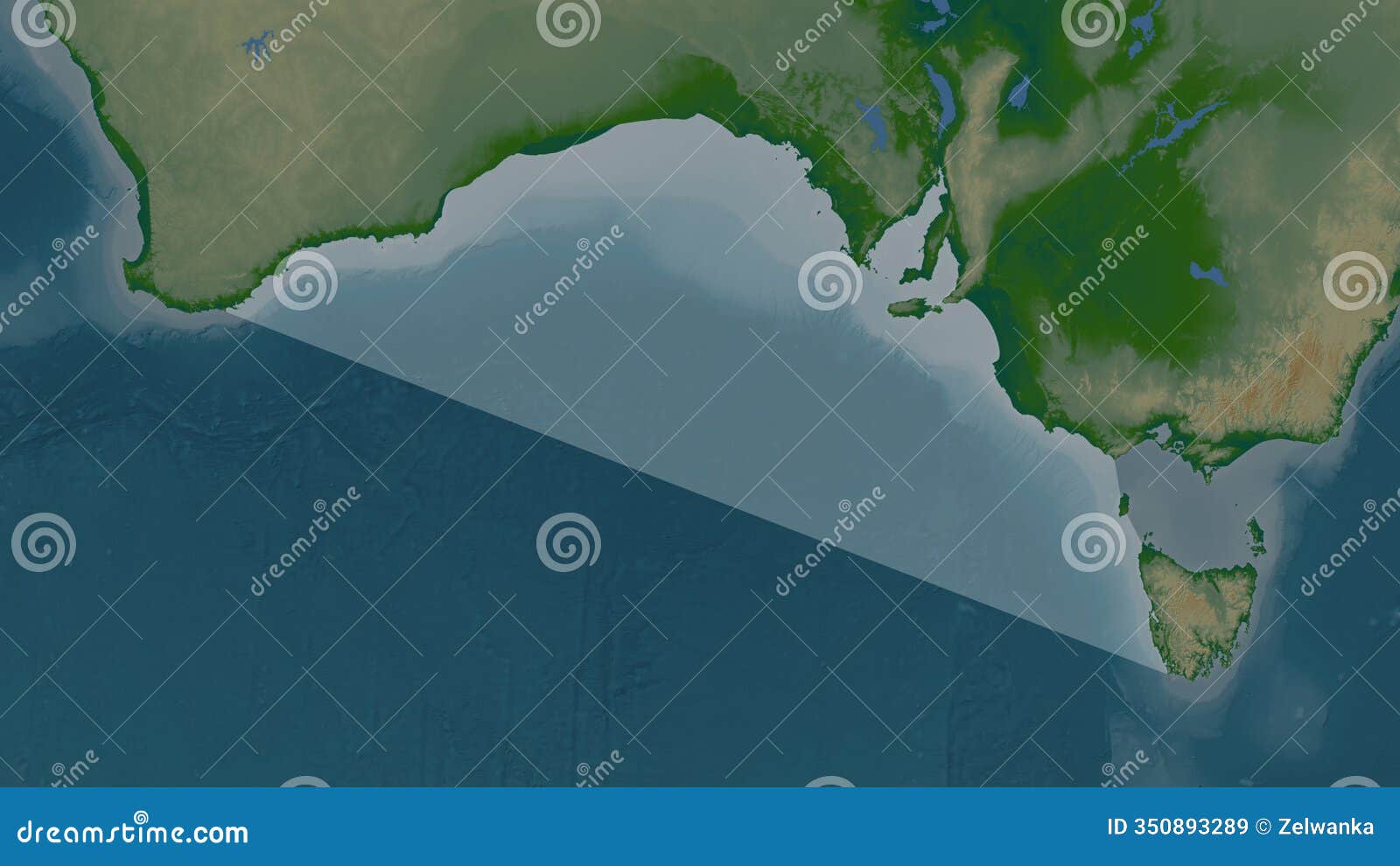 Great Australian Bight Highlighted. Physical Map Stock Illustration ...