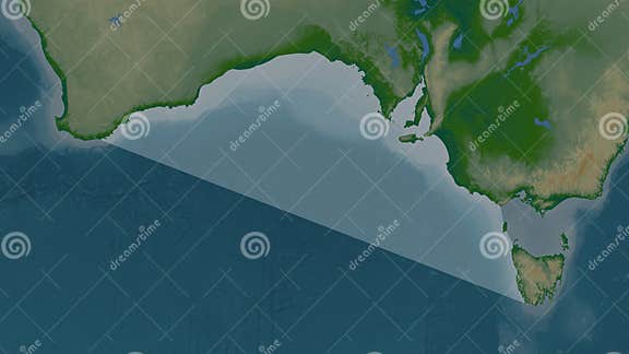 Great Australian Bight Highlighted. Physical Map Stock Illustration ...