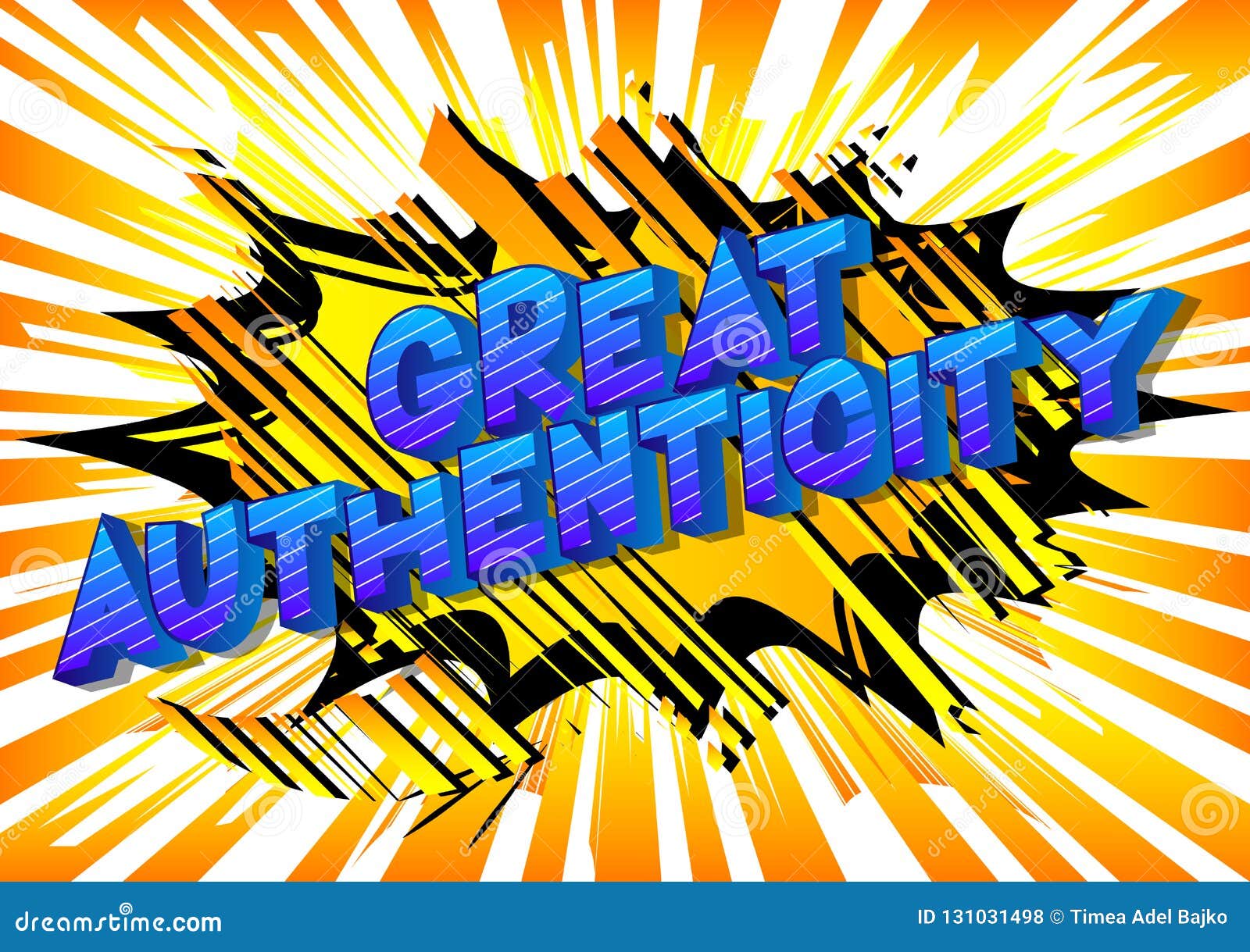 Great Authenticity - Comic Book Style Words. Stock Vector ...