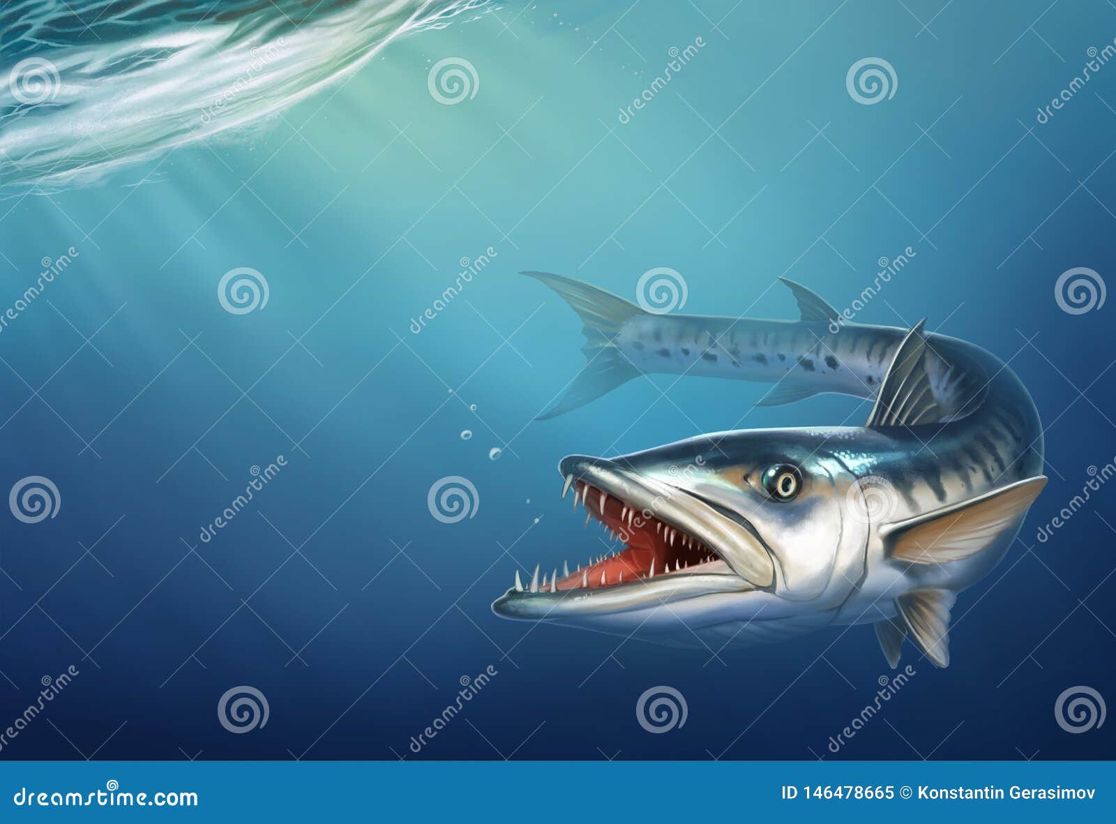 Barracuda Illustration Stock Illustrations – 483 Barracuda Illustration ...