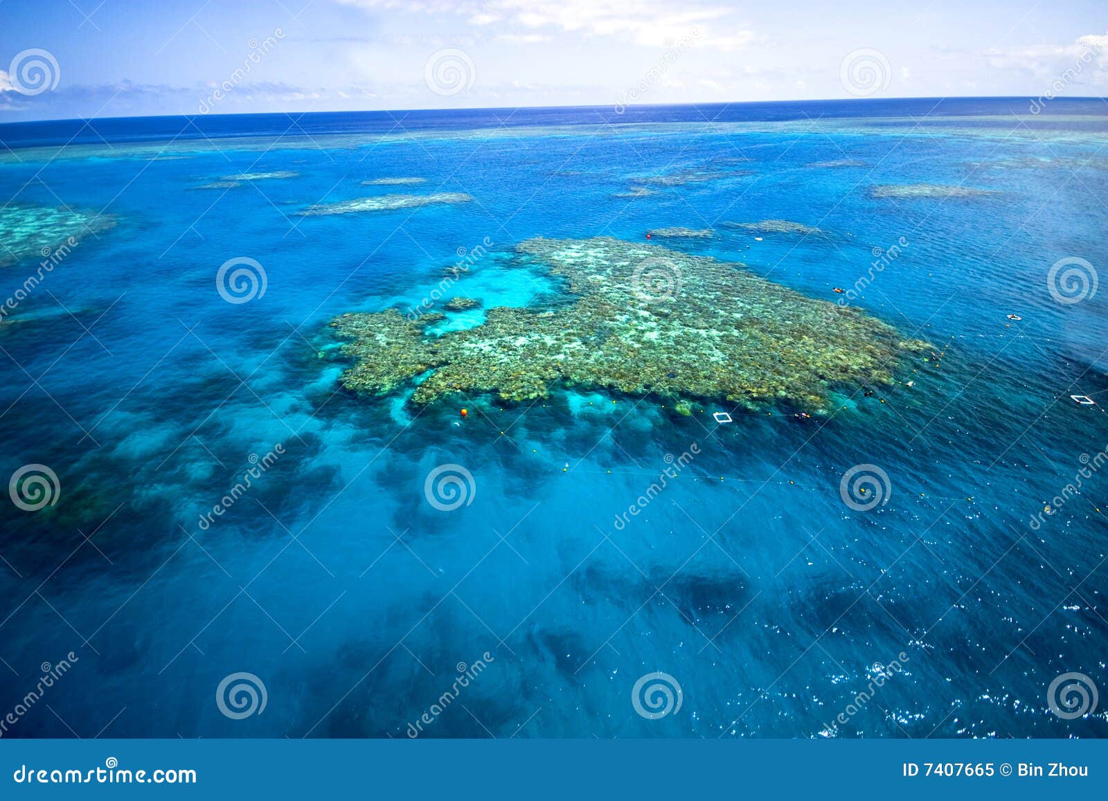 Great Barrier Reef from the Sky Stock Image - Image of reef, heritage ...