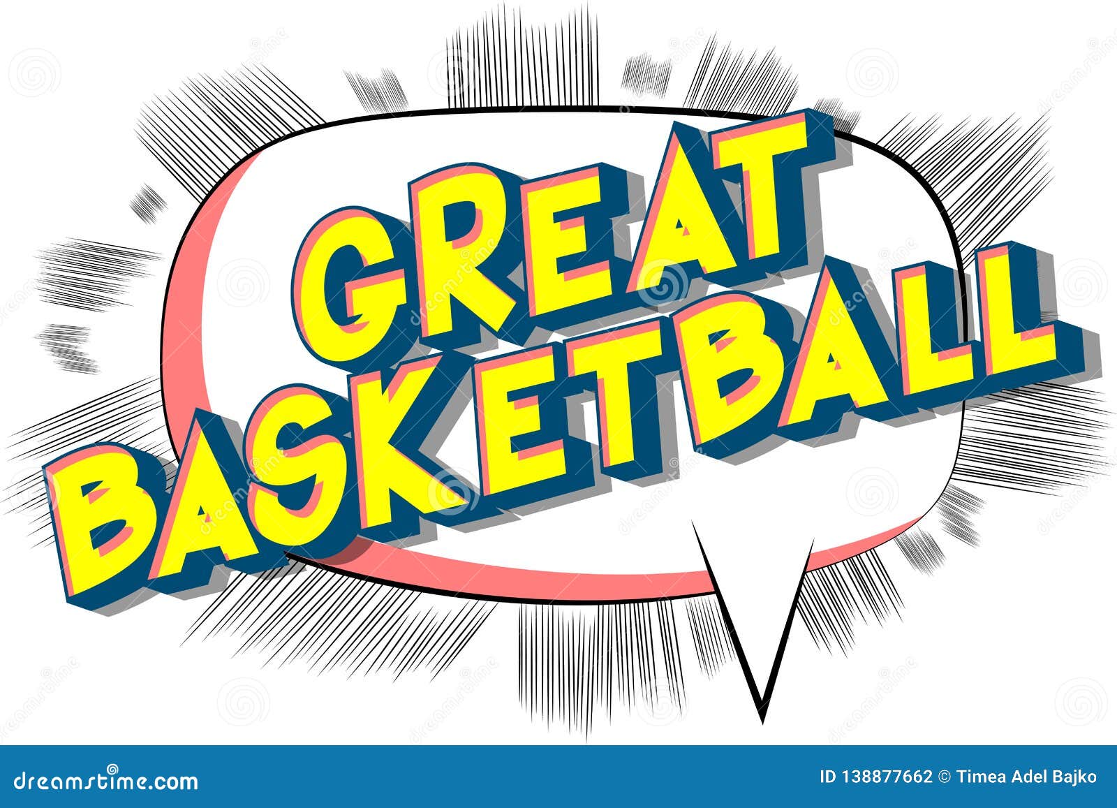 Great Basketball - Comic Book Style Words. Stock Vector - Illustration ...