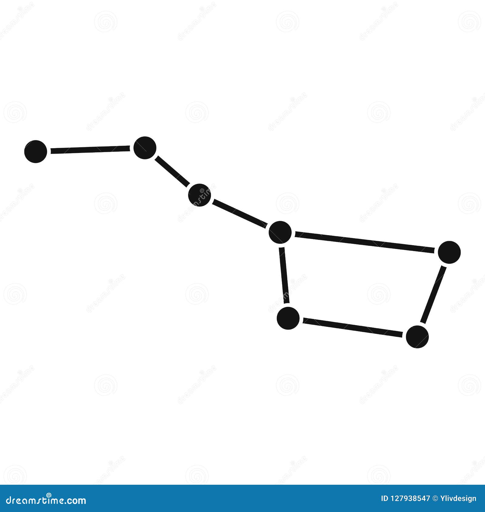 Leo Constellation Icon Of Zodiac Sign Leo In Cosmic Stars Space. Blue ...