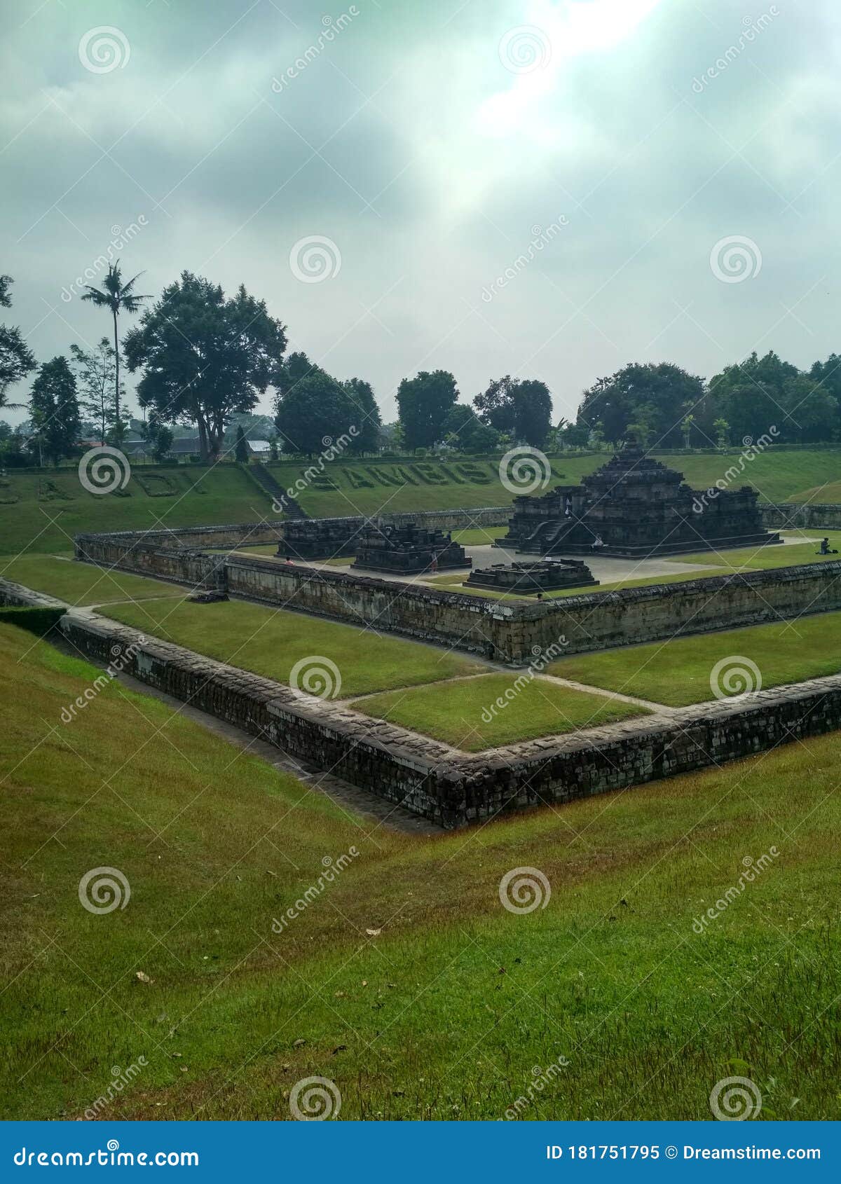 Great Beautiful Candi Indonesia Stock Image - Image of fortification ...