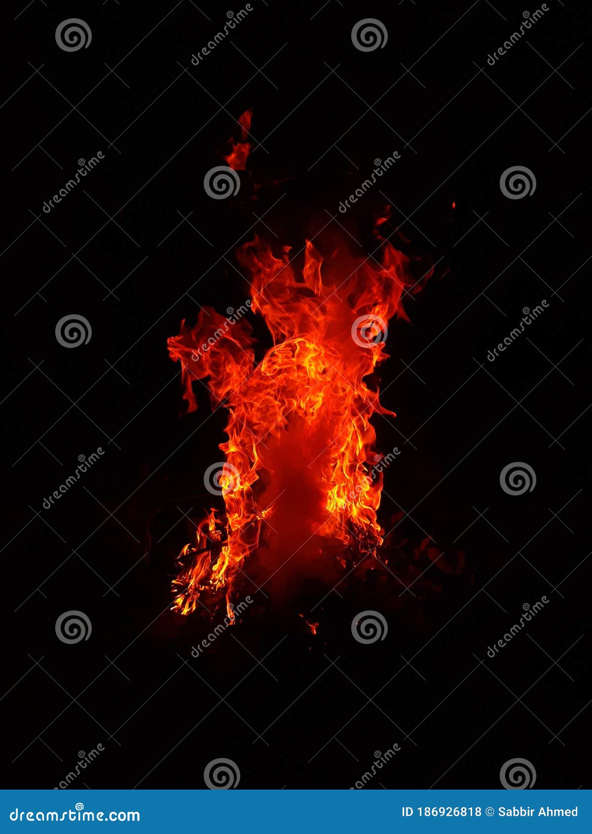 The great beautiful fire stock photo. Image of fire - 186926818