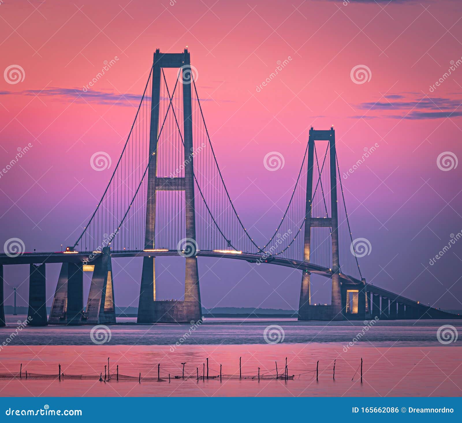 Great Belt, Baltic Sea, Big Bridge in Denmark Stock Photo - Image of ...