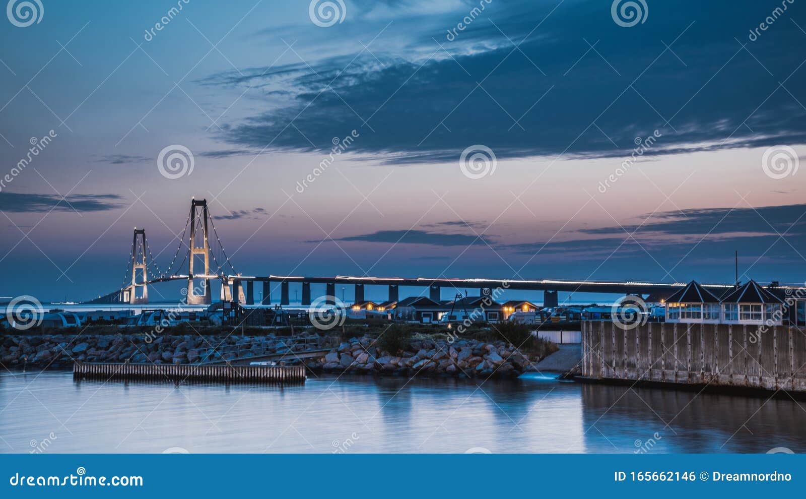 Great Belt, Baltic Sea, Big Bridge in DENMARK Stock Photo - Image of ...