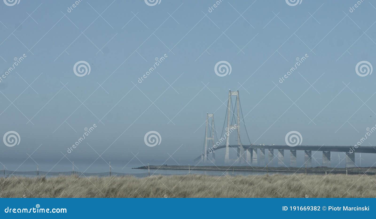The Great Belt Bridge Called Storebaelt in Danish, Denmark Stock Photo ...