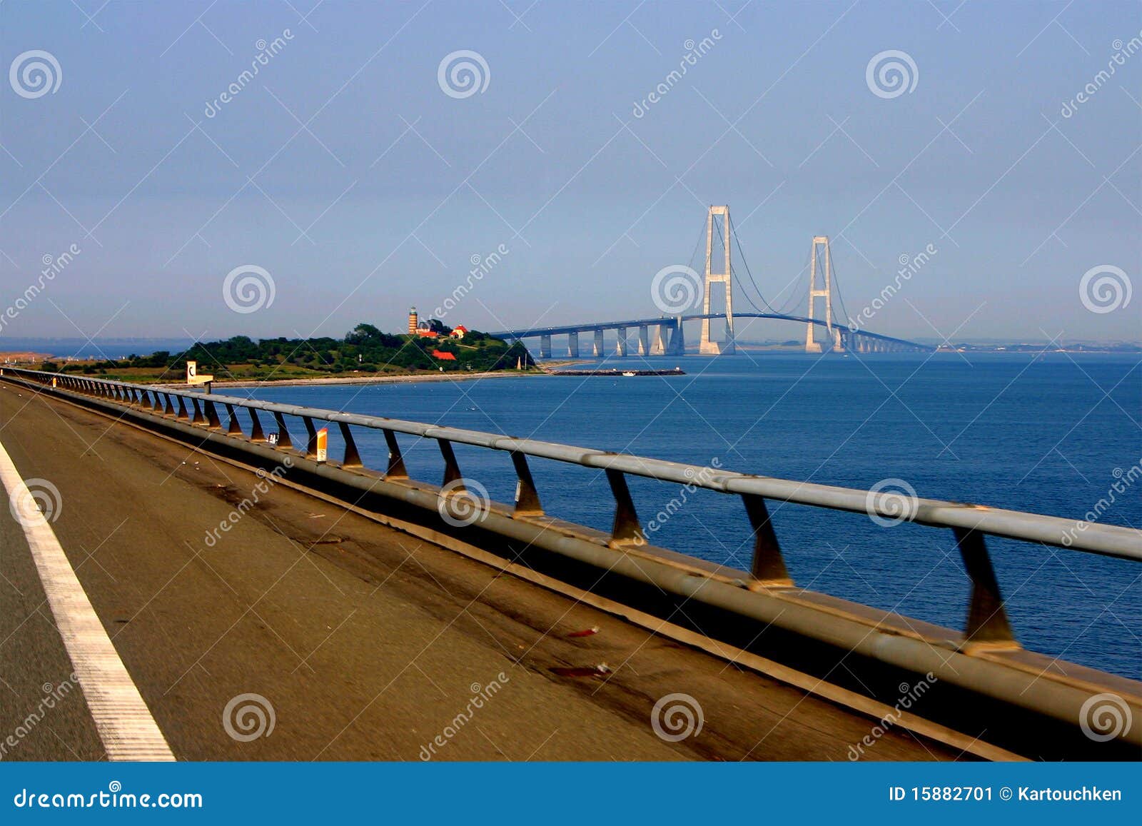 Great Belt Bridge Denmark stock image. Image of connection - 15882701
