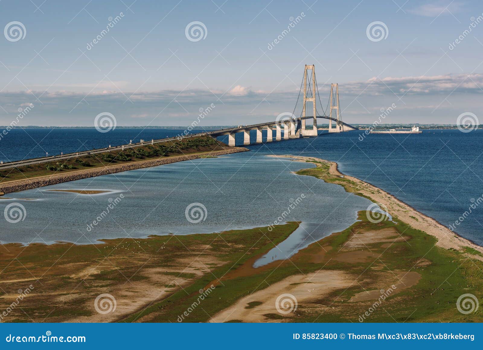 Great Belt Bridge in Denmark Stock Photo - Image of funen, denmark ...