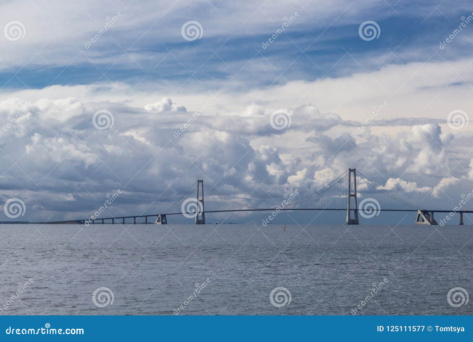 The Great Belt Bridge, Denmark Stock Image - Image of nature, bridge ...
