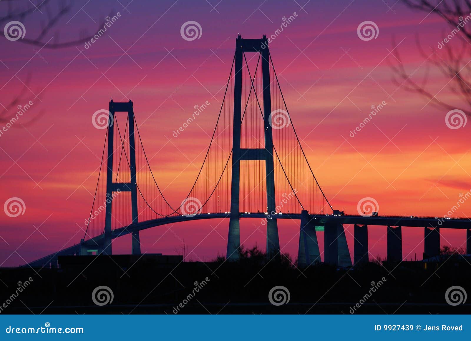 Great Belt Fixed Link Bridge Stock Image - Image of scenery, bridge ...