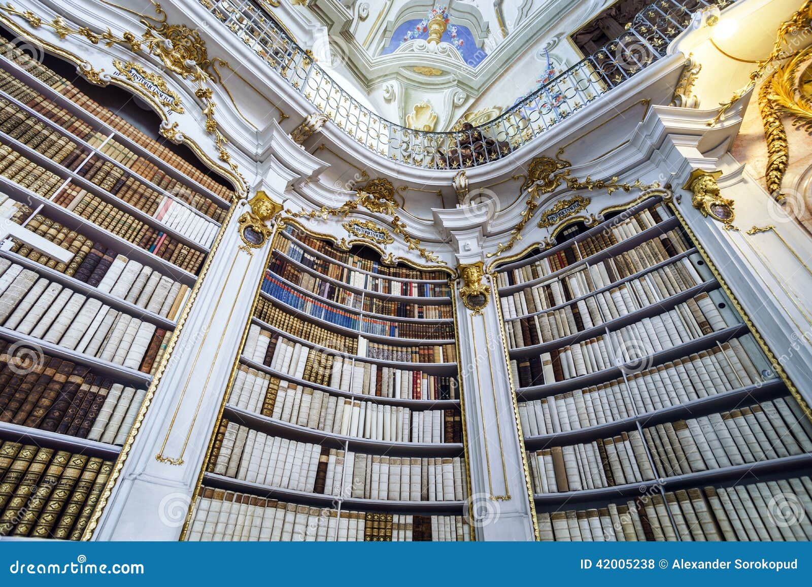 Great Biggest Library in Old Abbey Editorial Stock Photo - Image of ...