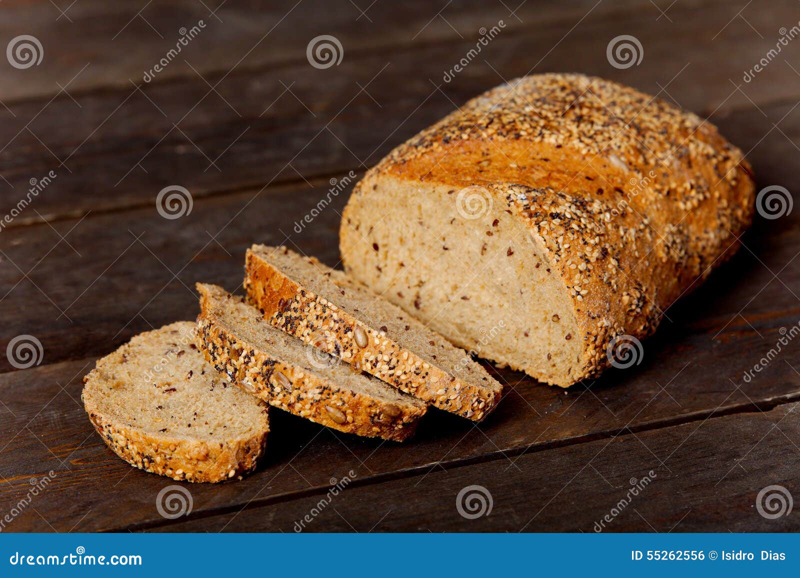 Great Bread Cut into Slices Stock Photo - Image of store, background ...