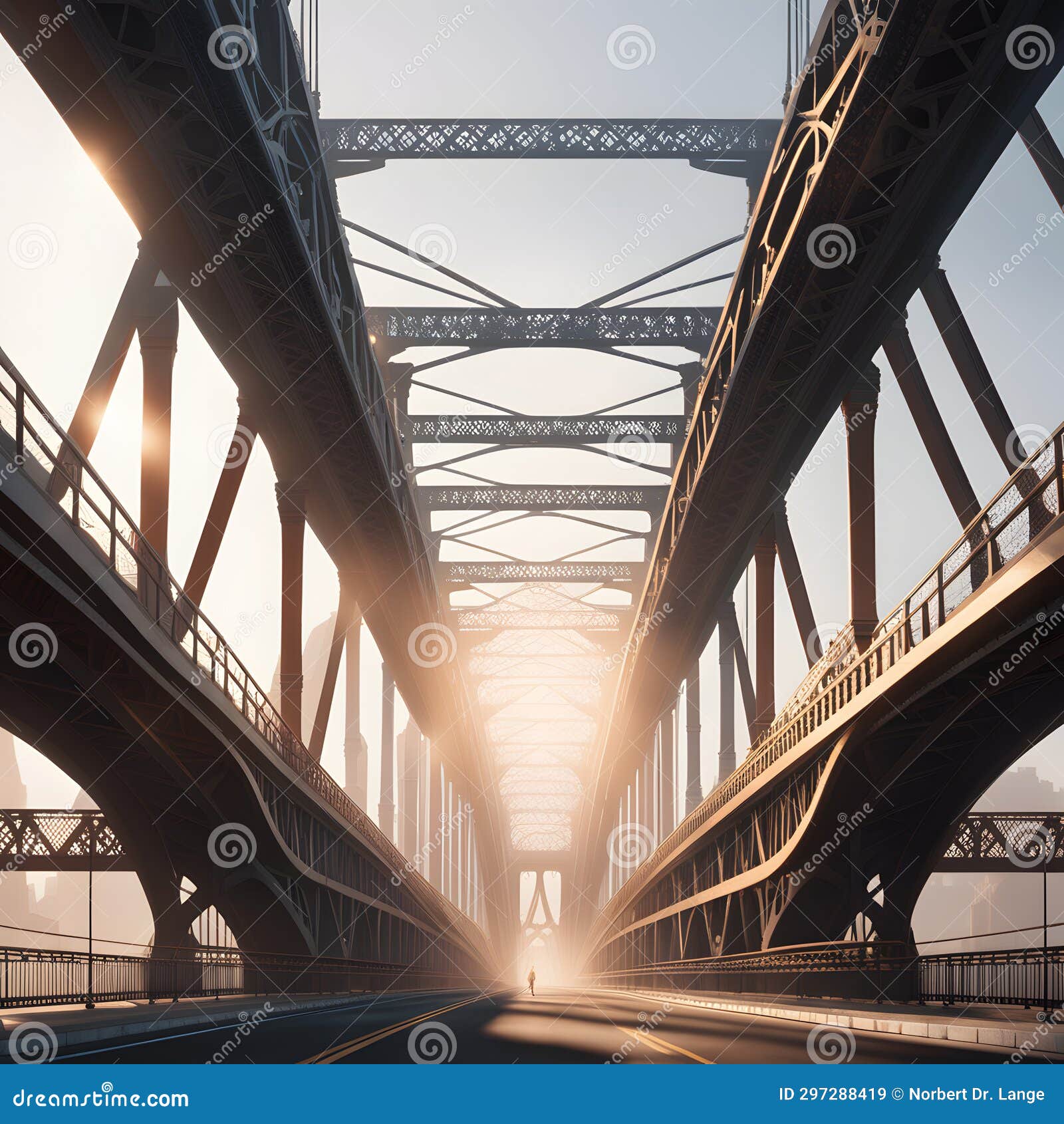 Great Bridge, AI-generatet Royalty-Free Stock Image | CartoonDealer.com ...