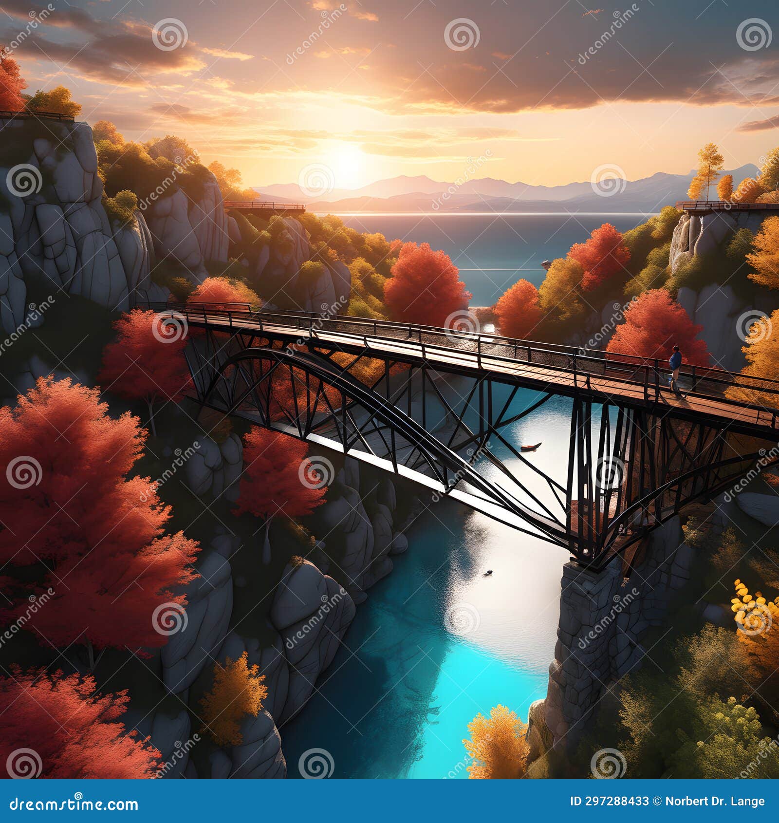 Great Bridge, AI-generatet Stock Image | CartoonDealer.com #297288433