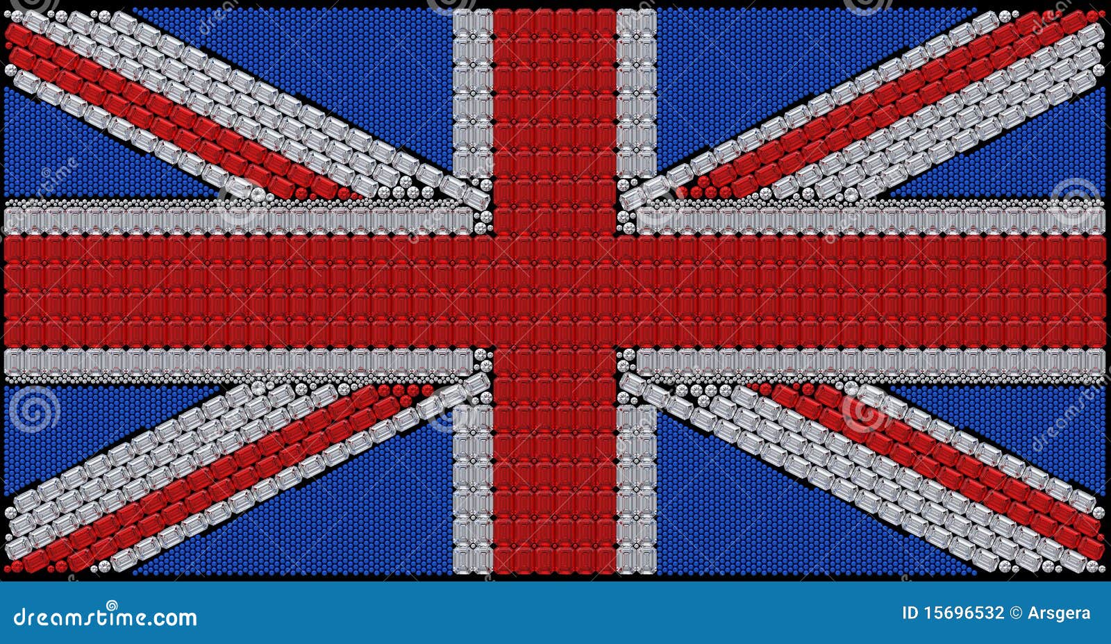 Great Britain Flag Assembled of Diamonds Stock Illustration ...
