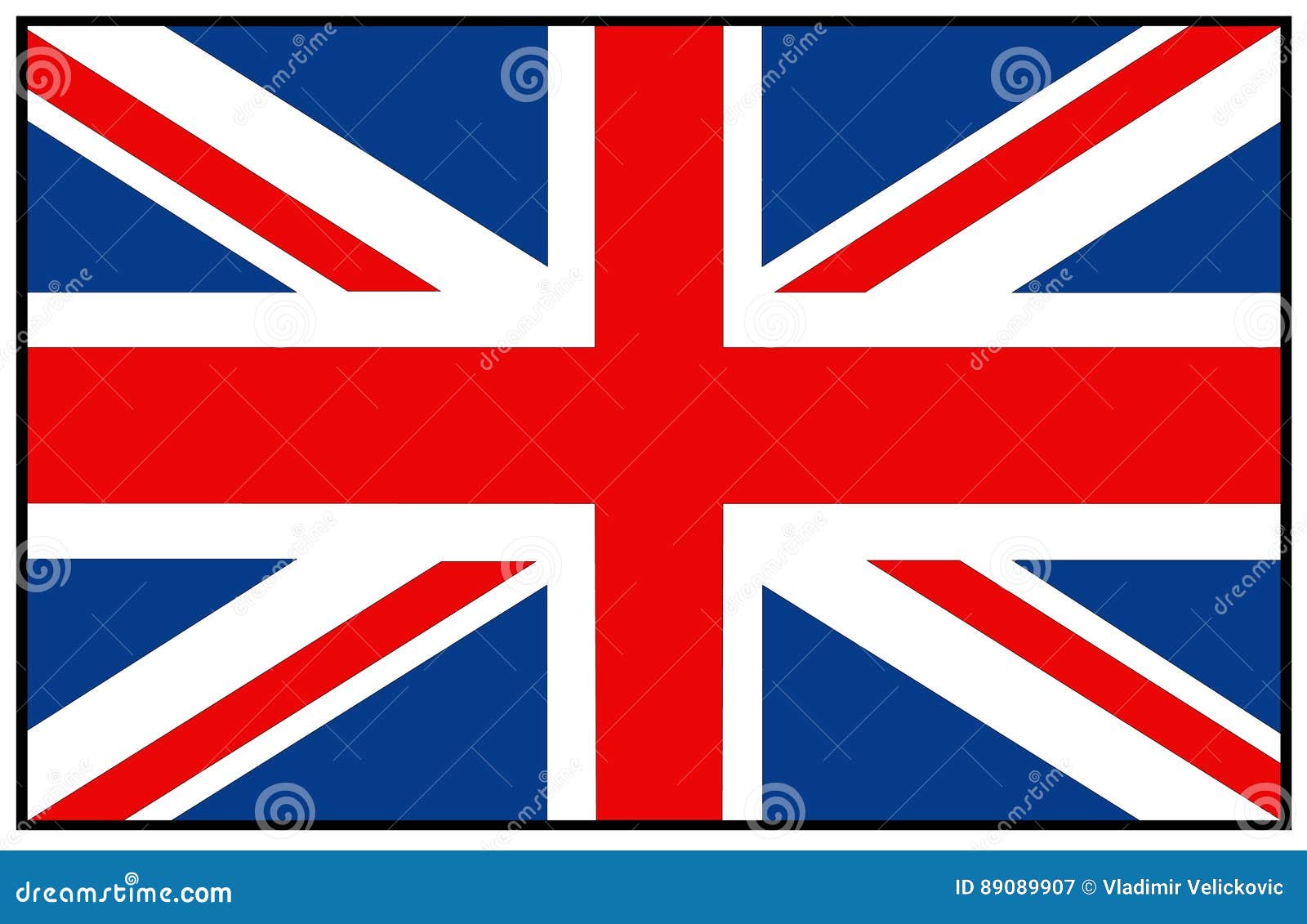 Great Britain flag stock vector. Illustration of britain - 89089907